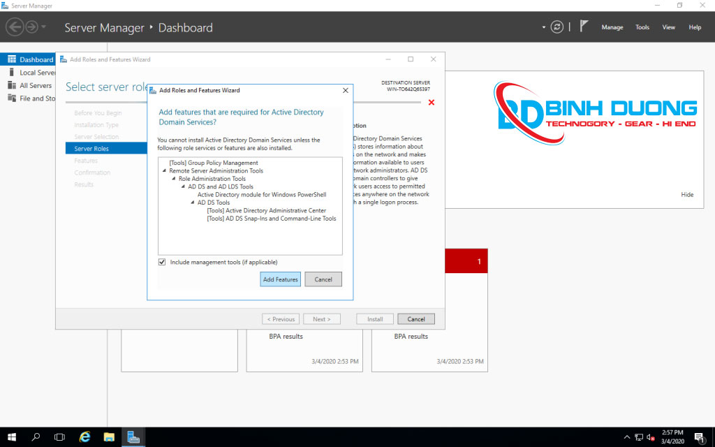 Hướng dẫn cấu hình Domain Controller trên Windows 2016